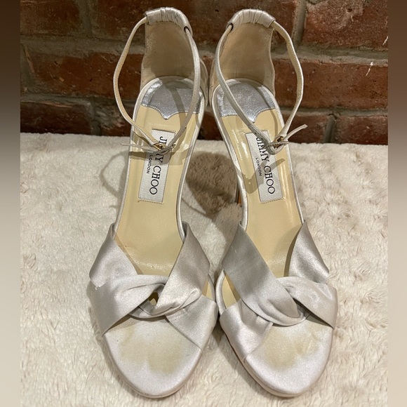 Shoes | Jimmy Choo Cream Ankle Wrap Sandals | Poshmark